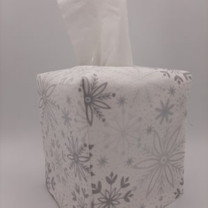 Tissue Box Cover, Snowflake Tissue Box Cover, Kitchen Decor, Tissue ...