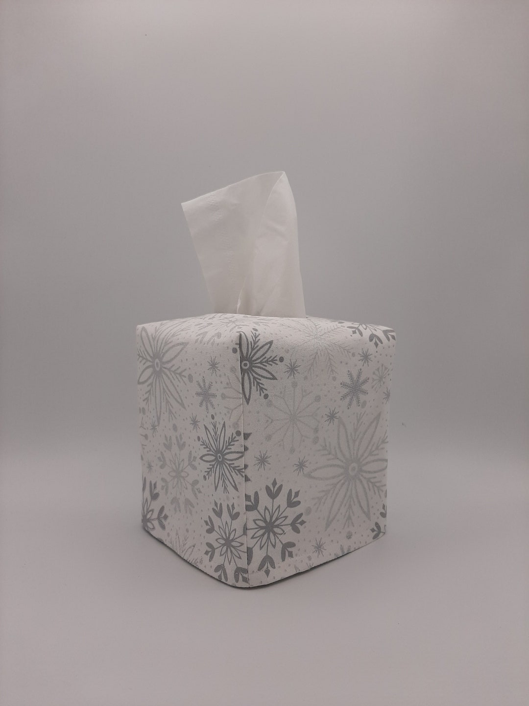 Tissue Box Cover, Snowflake Tissue Box Cover, Kitchen Decor, Tissue ...