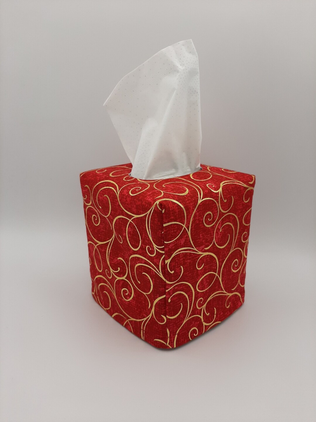 Tissue Box Cover, Red Tissue Box Cover, Christmas Tissue Box Cover ...