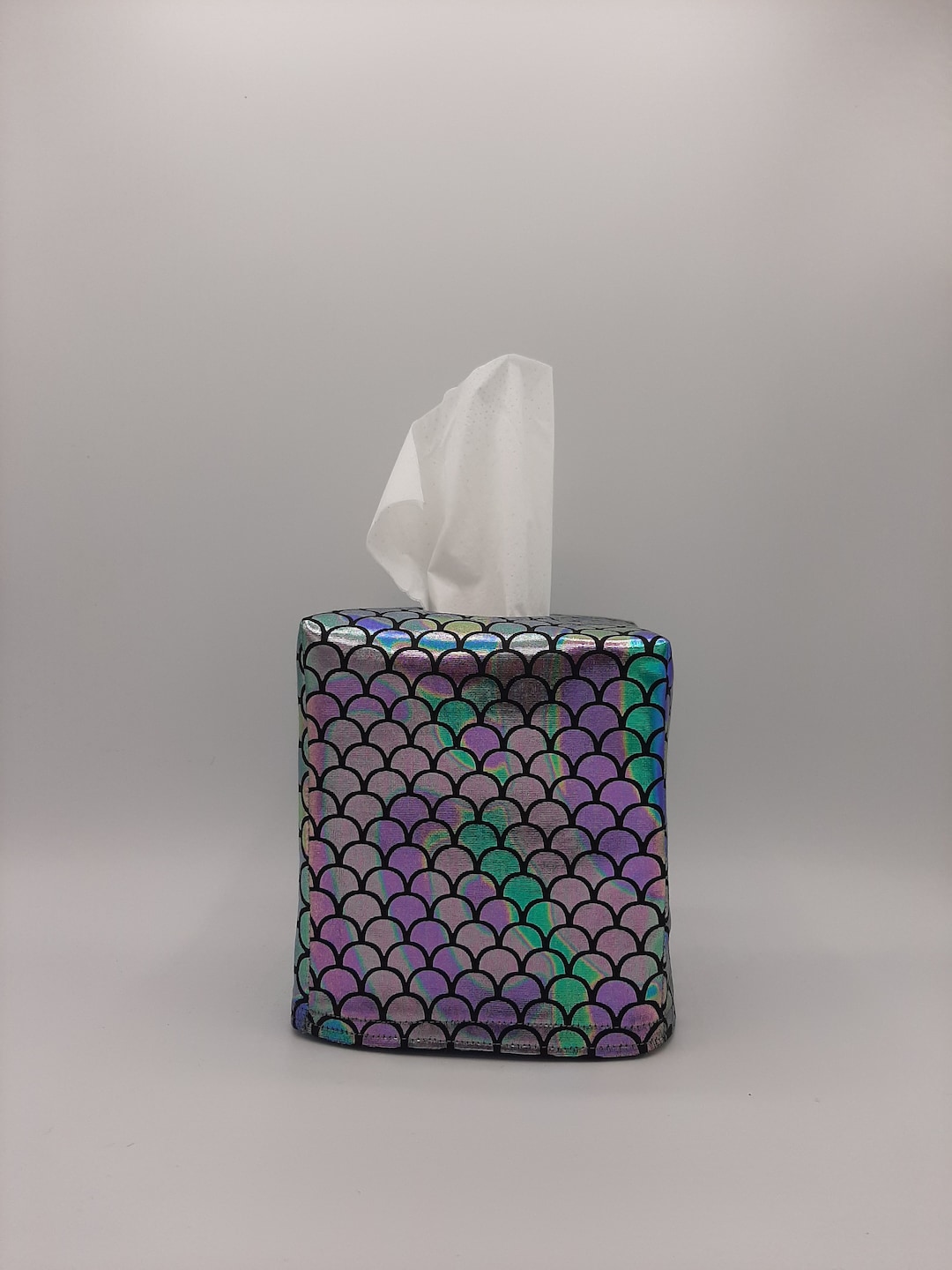 Tissue Box Cover, Silver Mermaid Tissue Box Cover, Bling Tissue Box ...