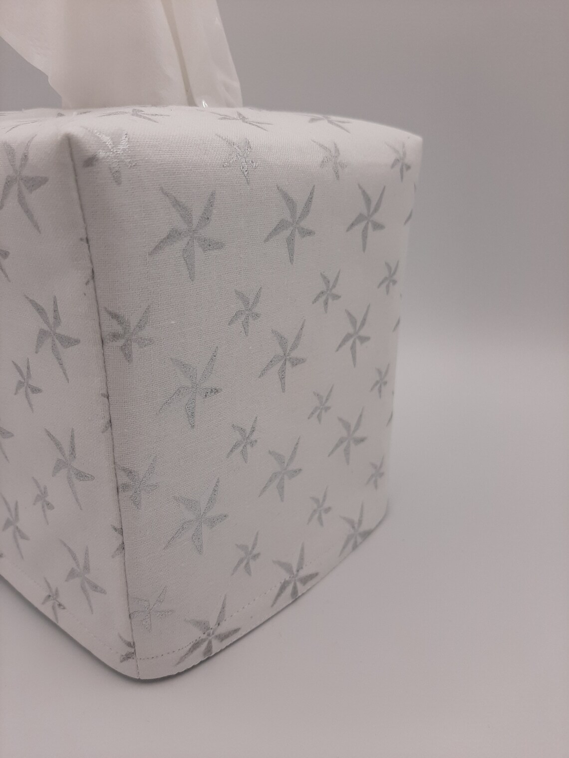 Tissue Box Cover White and Silver Tissue Box Cover Bling - Etsy