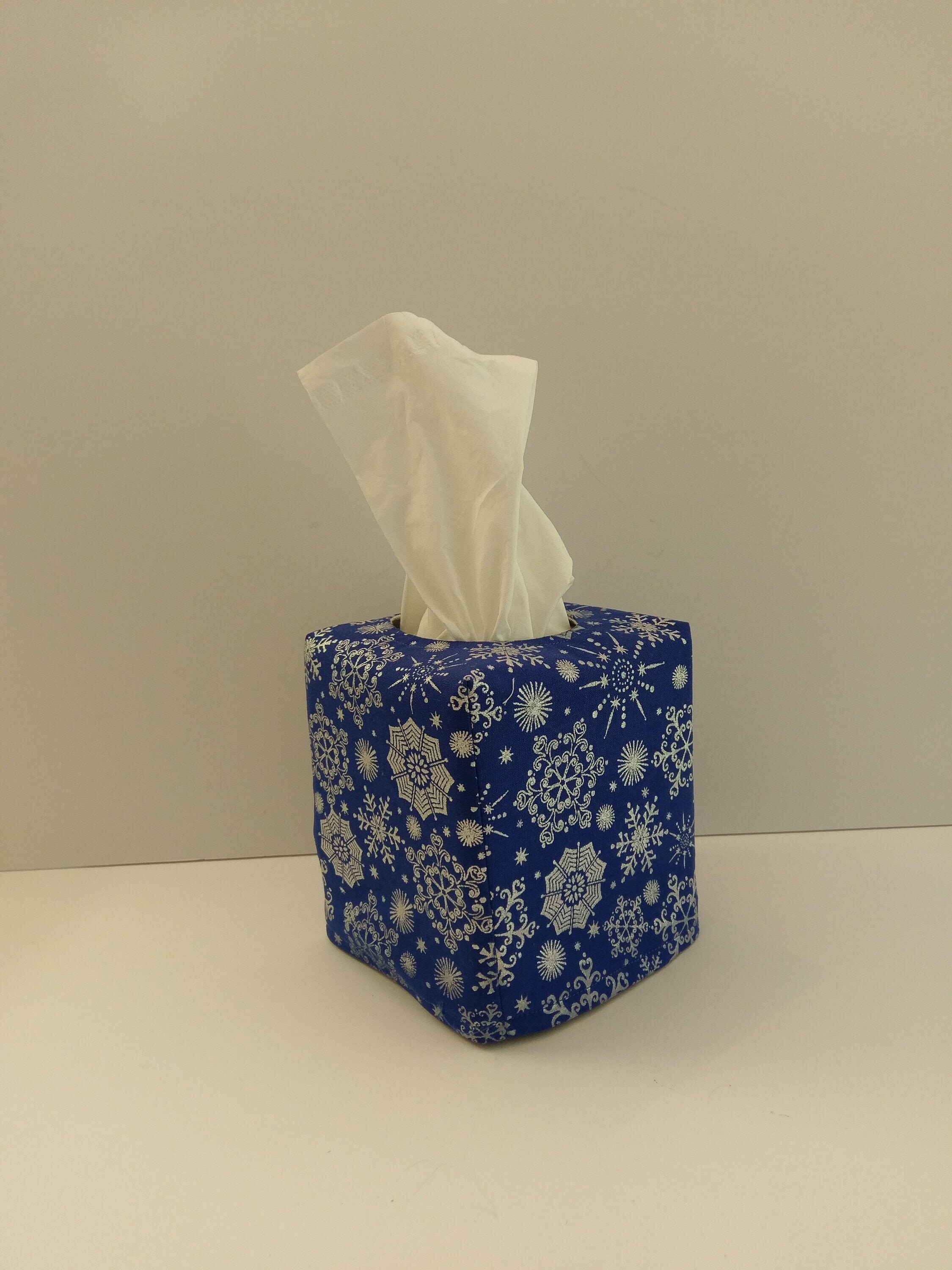 Tissue Box Coversnowflake Blue Tissue Box Cover Square - Etsy