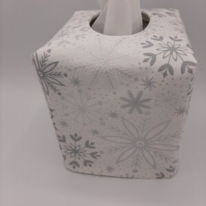 Tissue Box Cover, Snowflake Tissue Box Cover, Kitchen Decor, Tissue ...