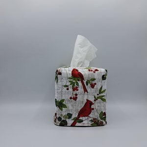 Tissue Box Cover, Cardinal Tissue Box Cover, Christmas Indoor Decor ...