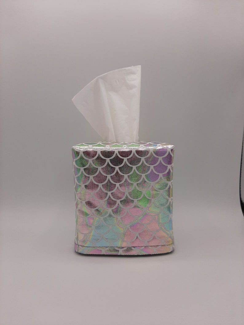 Tissue Box Cover Silver Mermaid Tissue Box Cover Silver - Etsy