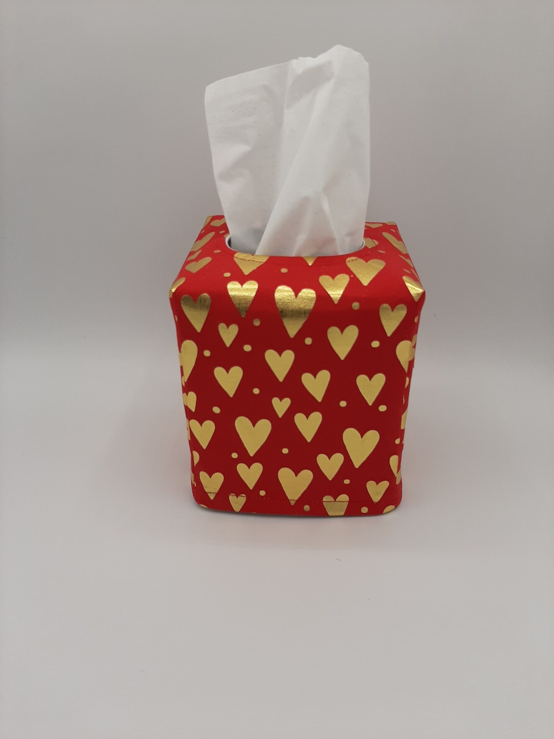 Tissue Box Cover, Valentine Tissue Cover, Bling Valentine Cover, Gold ...