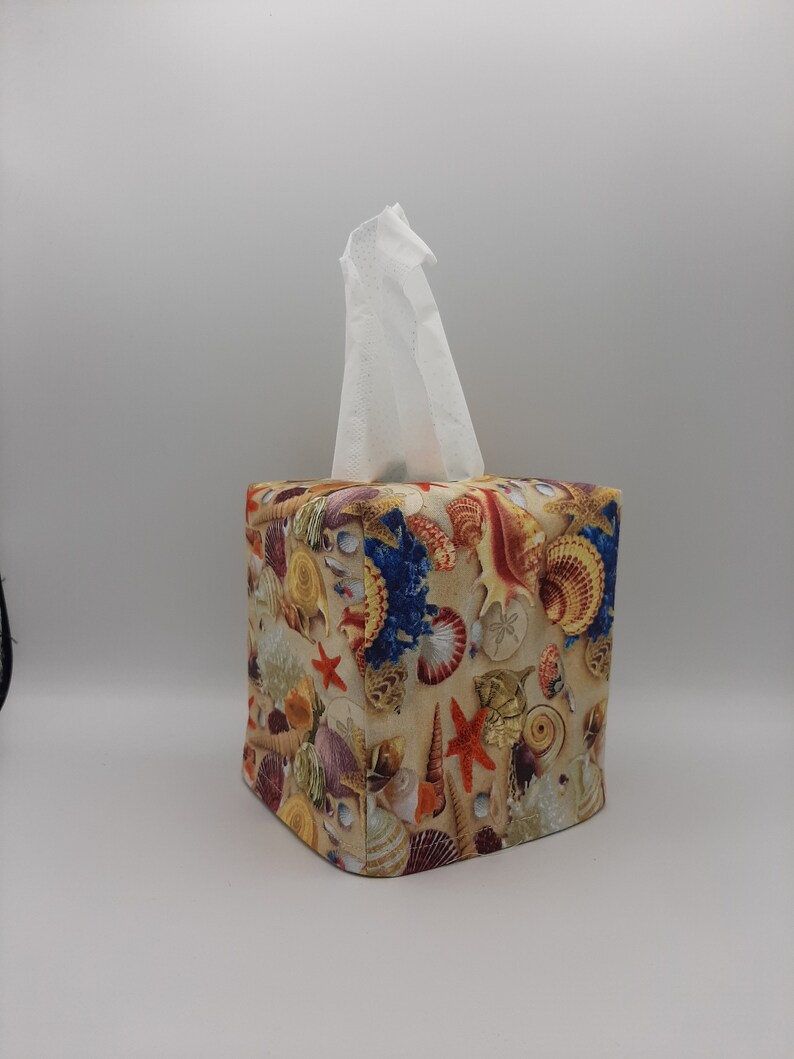 Tissue Box Cover Sea Shells Tissue Box Beach Theme Tissue - Etsy