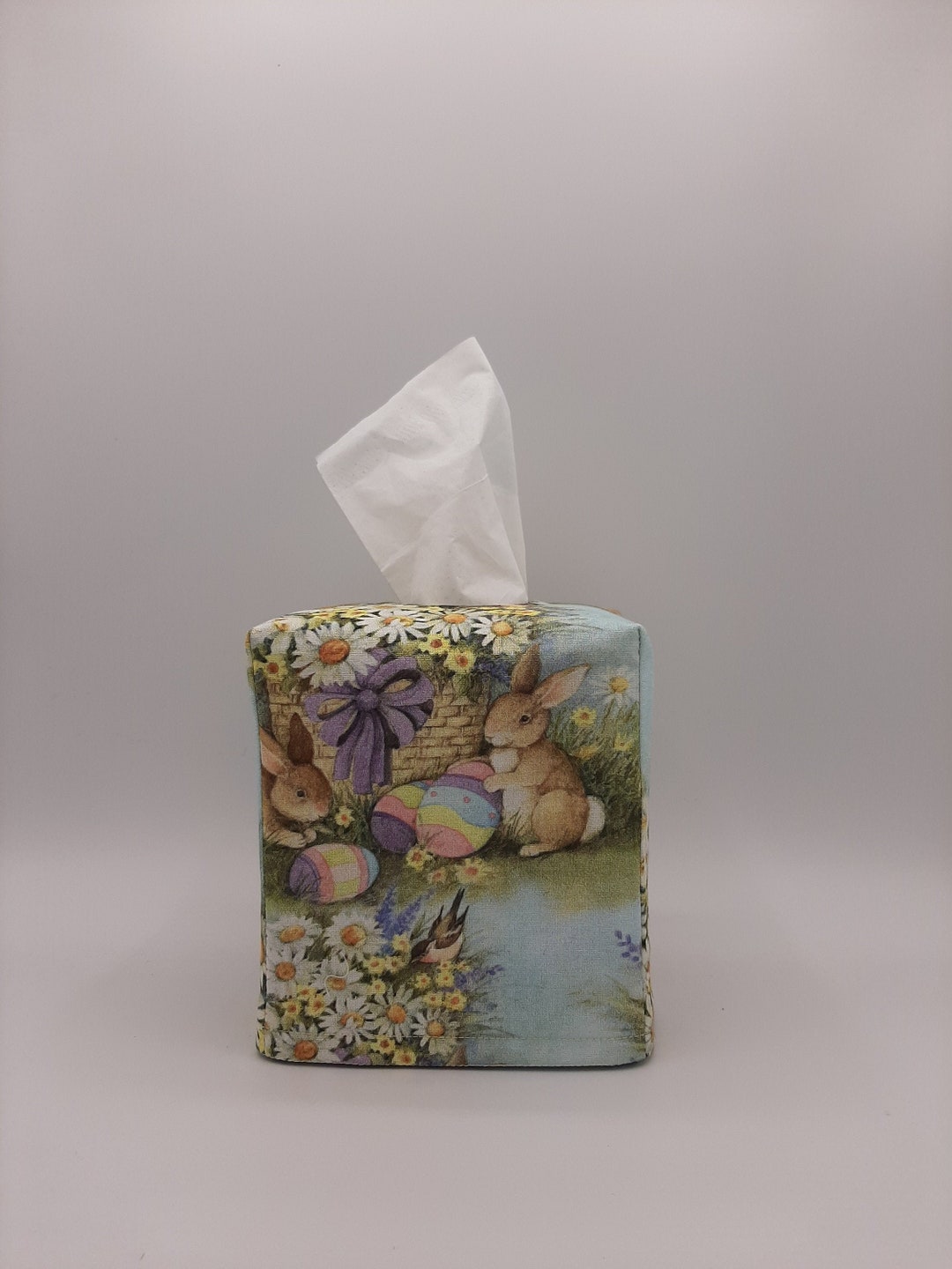 Tissue Box Cover, Easter Tissue Box Cover, Easter Eggs Tissue Cover ...