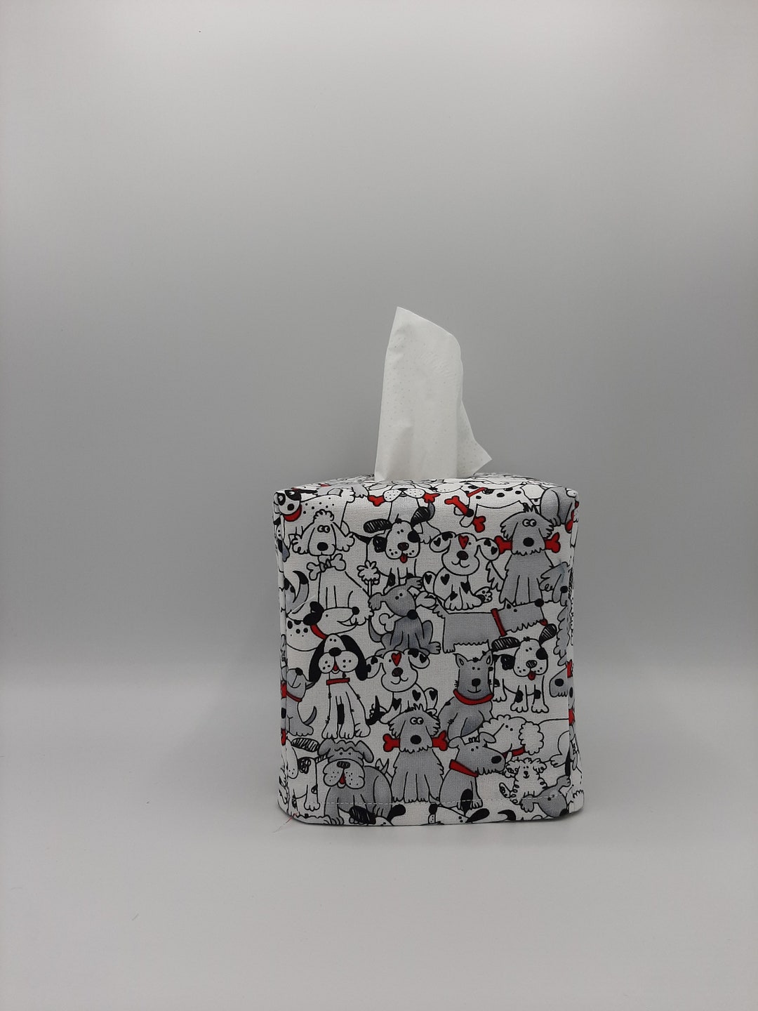 Tissue Box Cover, Dog Tissue Box Cover, Puppy Tissue Box Cover, Kitchen ...