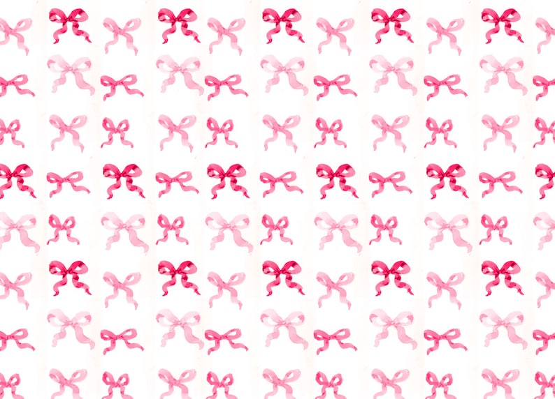 Wrapping Paper: Pink Bows - Etsy