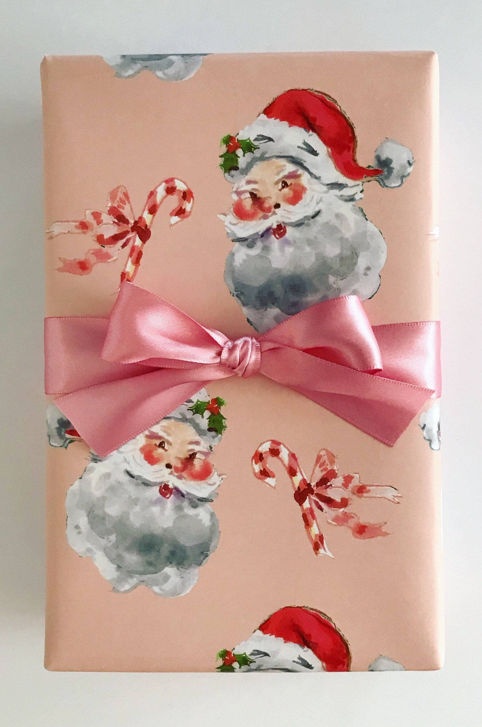 Wrapping Paper: Santa Claus Pink {gift Wrap, Birthday, Holiday ...