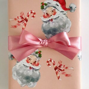 Wrapping Paper: Santa Claus Pink {gift Wrap, Birthday, Holiday ...