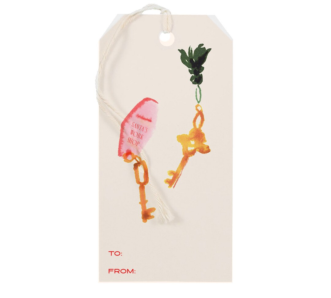 Gift Tag: Tassel Key {gift Tag, Christmas, Holiday, Party} - Etsy