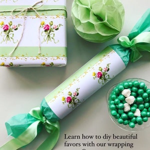 Wrapping Paper: Pistachio Regency Bouquet {gift Wrap, Birthday, Holiday ...