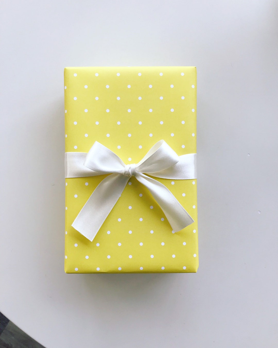 Wrapping Paper: Yellow Pin Dot {gift Wrap, Birthday, Holiday, Christmas ...