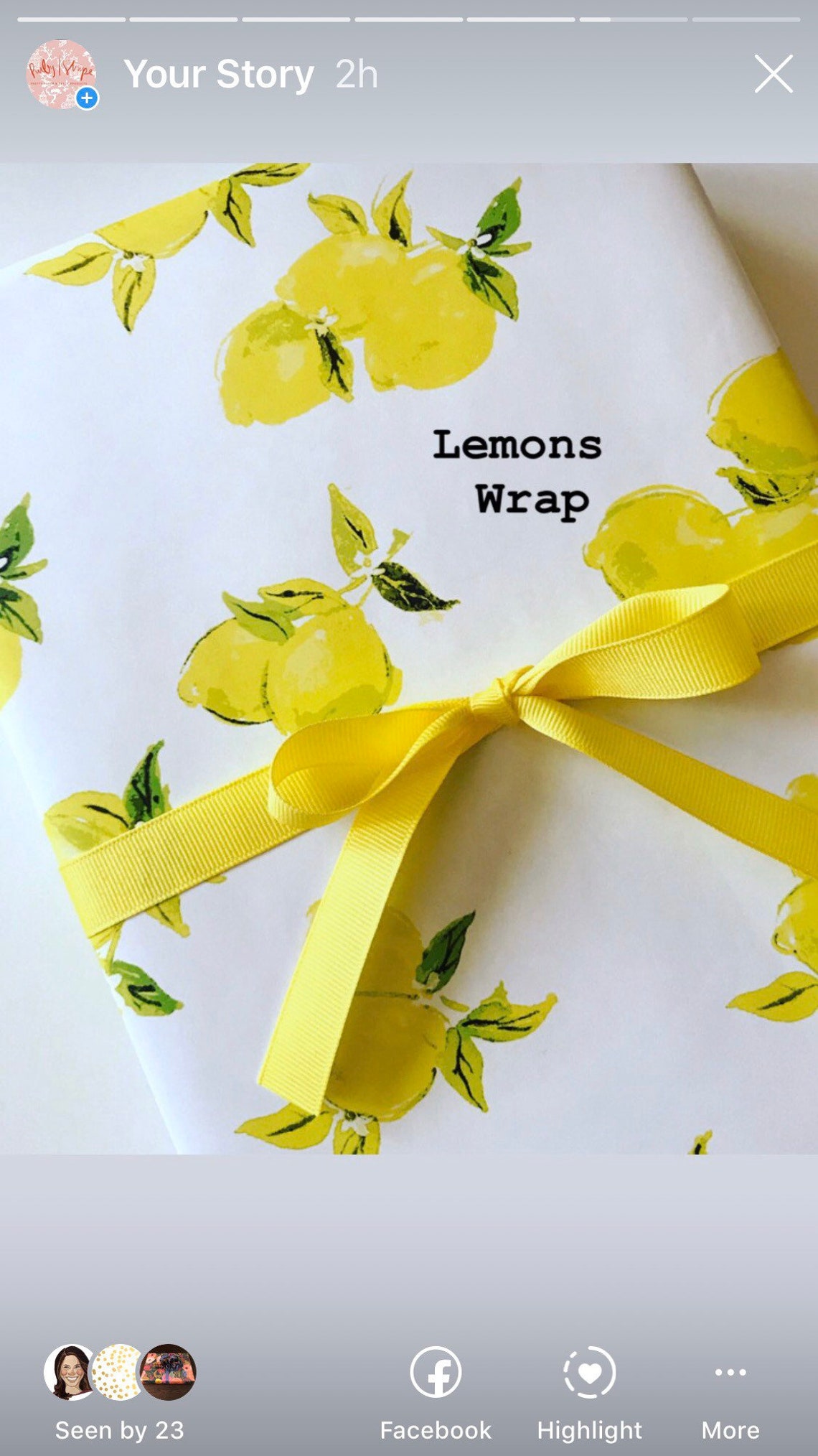 Wrapping Paper: Lemons gift Wrap Birthday Holiday - Etsy