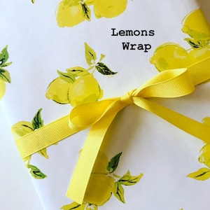 Wrapping Paper: Lemons {gift Wrap, Birthday, Holiday, Christmas} - Etsy