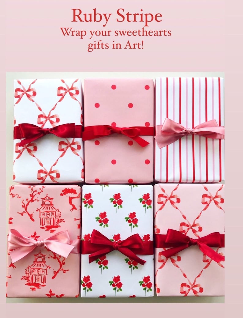 Wrapping Paper Pink Candy Stripe {gift Wrap, Birthday, Holiday ...