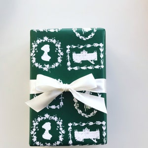 Wrapping Paper: Green Jane Austen gift Wrap Birthday - Etsy
