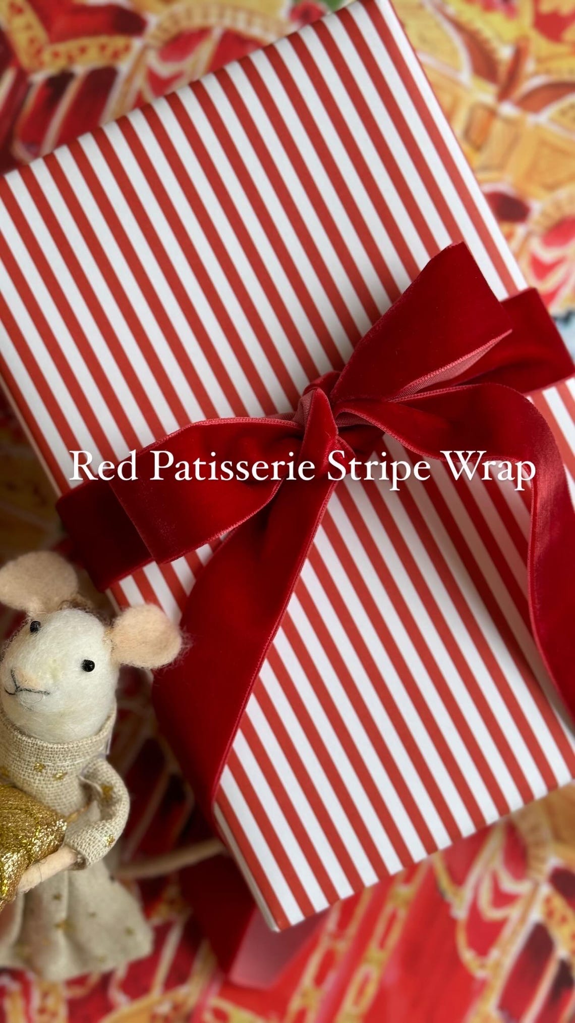 Wrapping Paper: Red Patisserie Stripe {gift Wrap, Birthday, Holiday ...