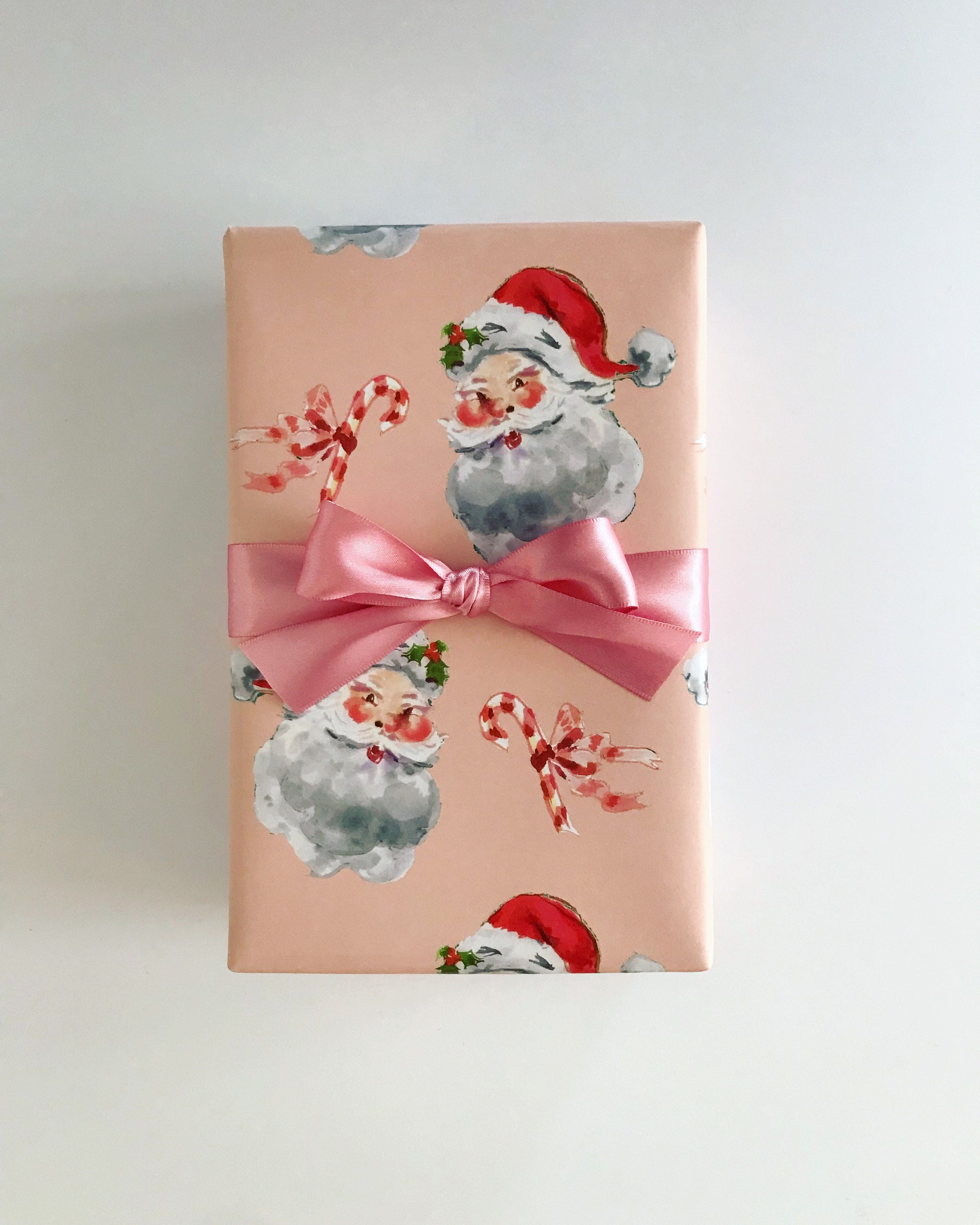 Wrapping Paper: Santa Claus Pink {gift Wrap, Birthday, Holiday ...