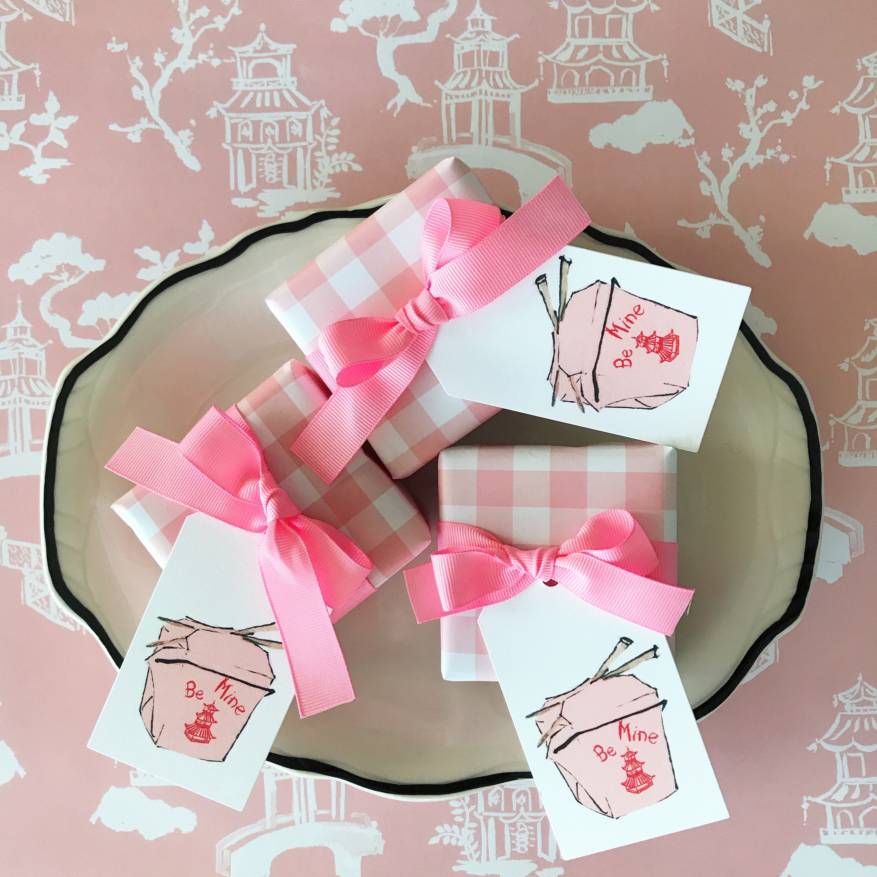 Wrapping Paper: Blush Gingham gift Wrap Birthday Holiday | Etsy