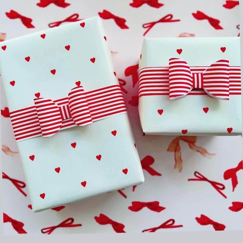 Hearts Wrapping Paper - Etsy