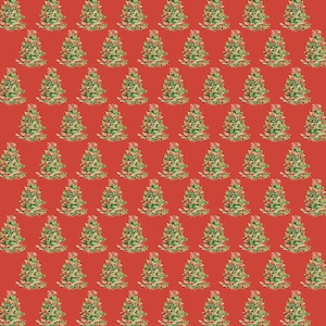 Wrapping Paper Oh Christmas Tree Red {gift Wrap, Birthday, Holiday ...