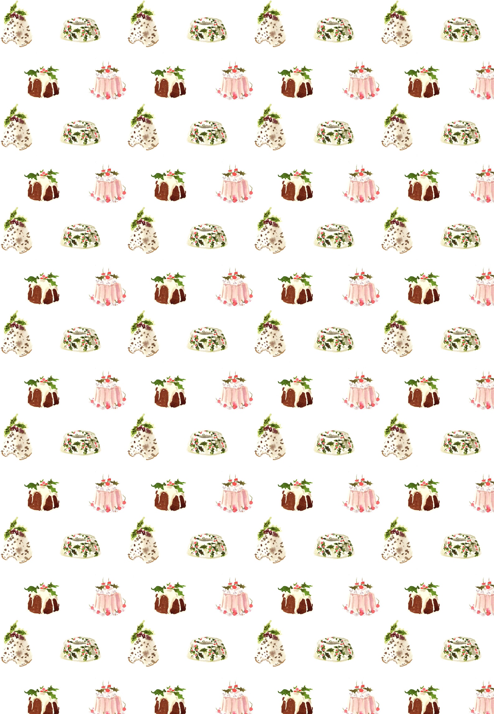Wrapping Paper: Christmas Cakes gift Wrap Birthday Holiday - Etsy