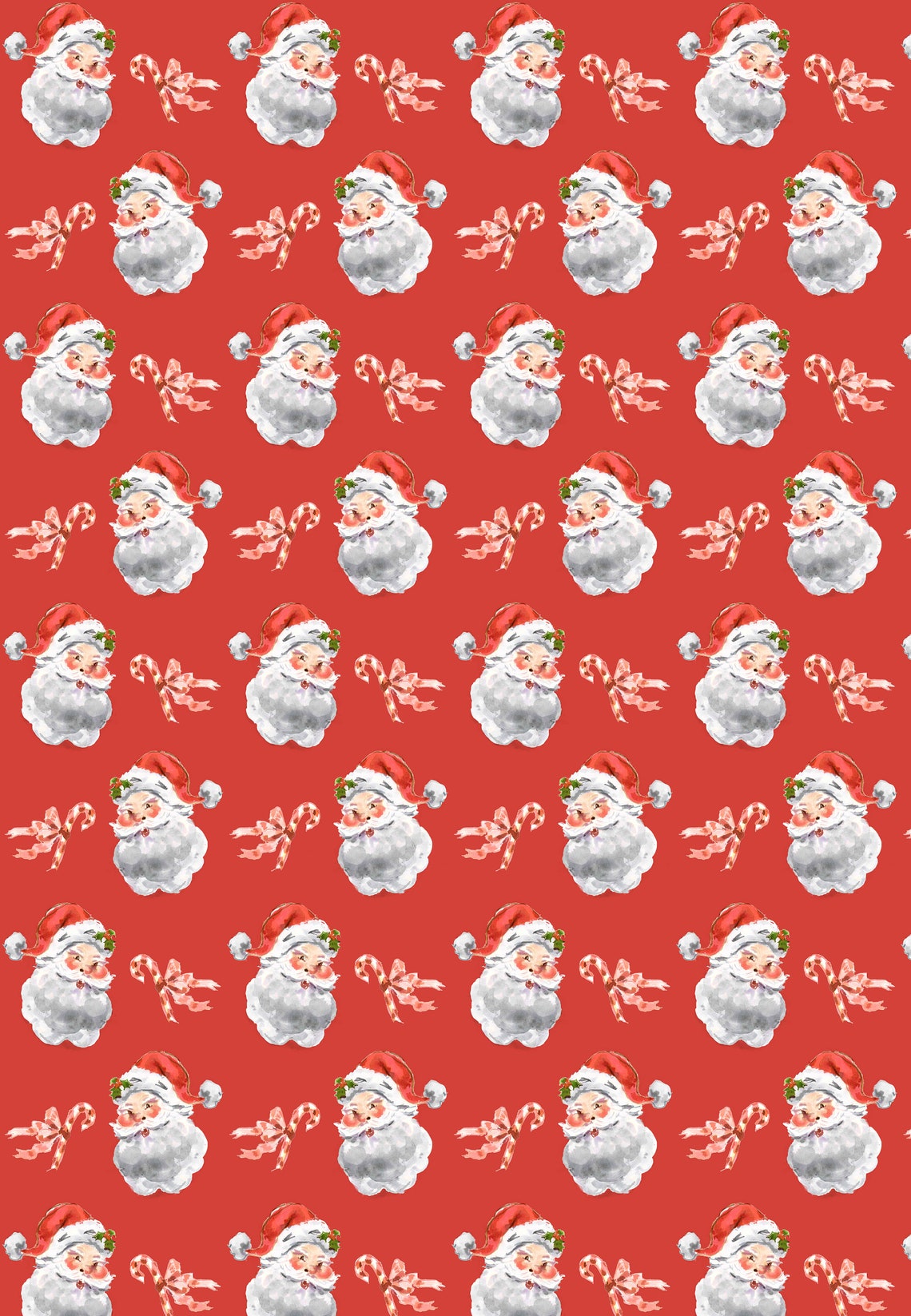 Wrapping Paper: Santa Claus Red gift Wrap Birthday Holiday - Etsy
