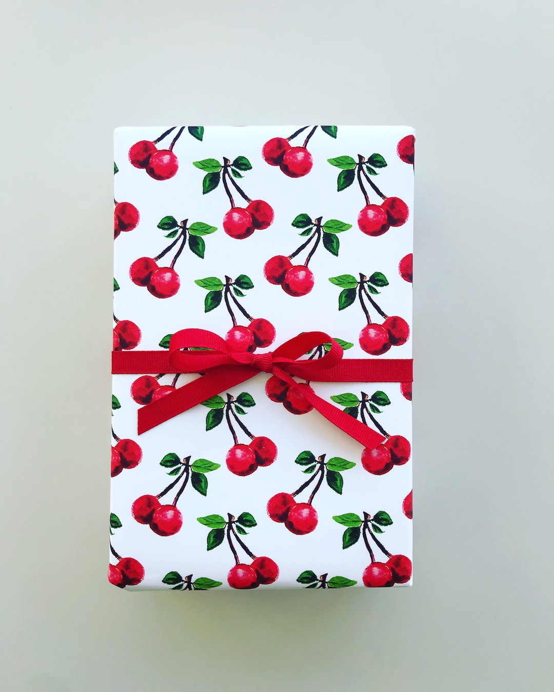 Wrapping Paper: Cherries {gift Wrap, Birthday, Holiday, Christmas} - Etsy