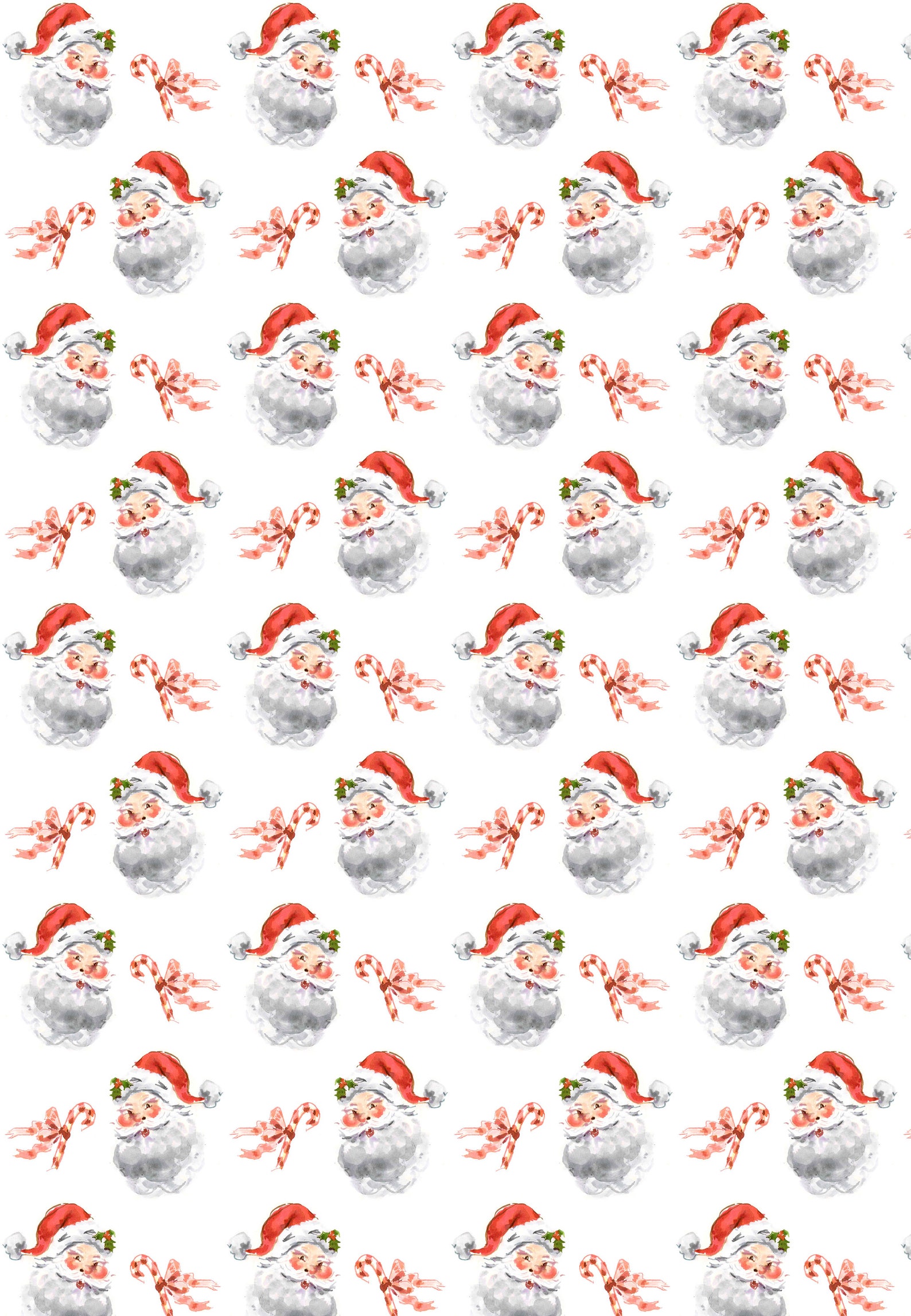 Wrapping Paper Santa Claus {gift Wrap, Birthday, Holiday, Christmas} - Etsy