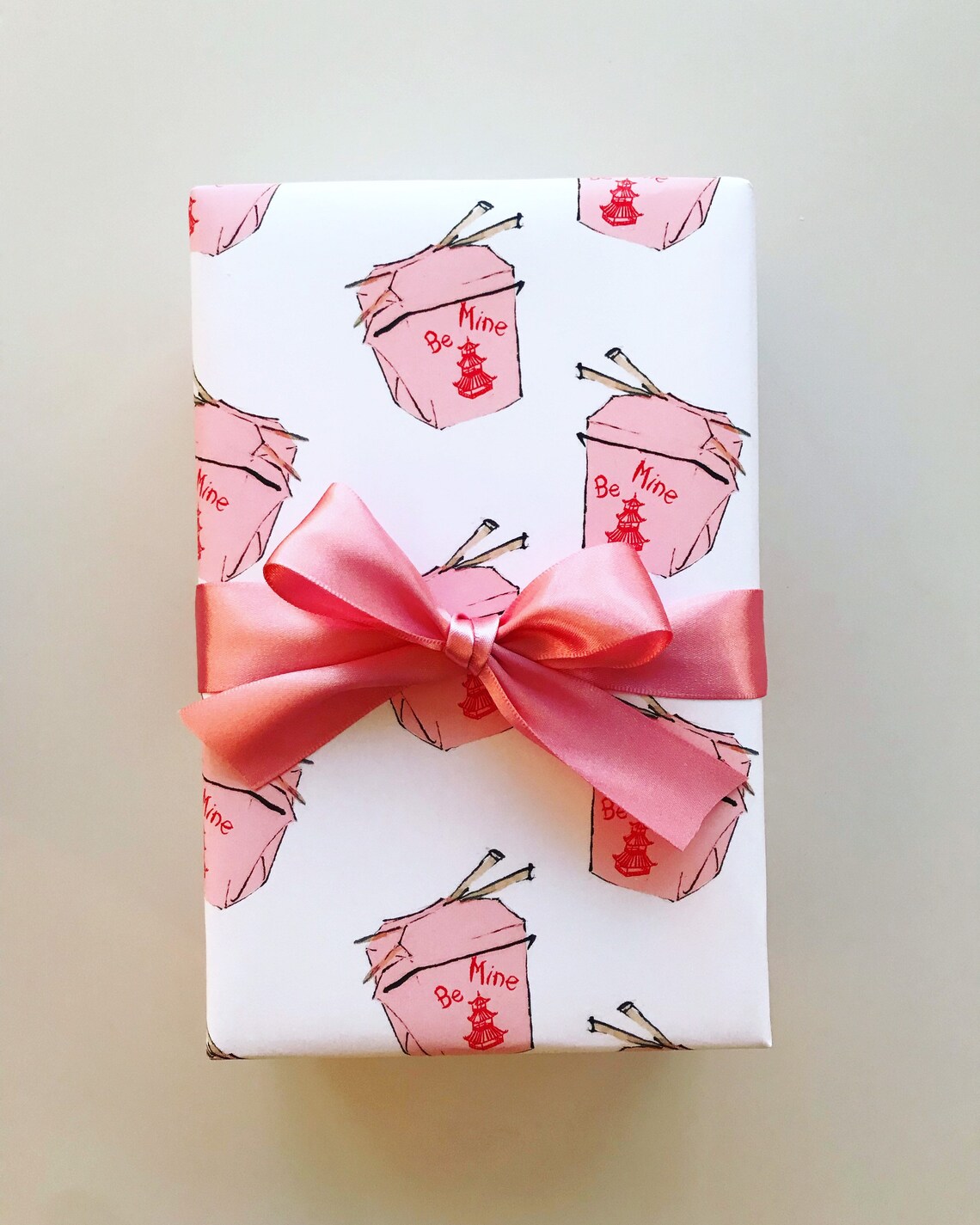 Wrapping Paper: Be Mine Takeout Box - Etsy