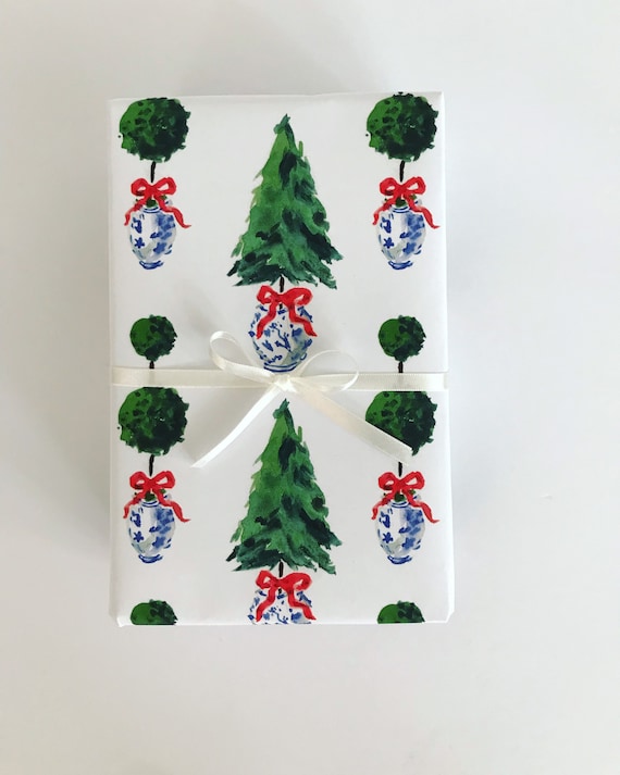 Wrapping Paper: Christmas Ginger Jars gift Wrap Birthday - Etsy