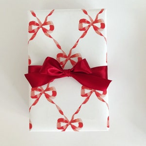 Wrapping Paper: Red Bows gift Wrap Birthday Holiday - Etsy