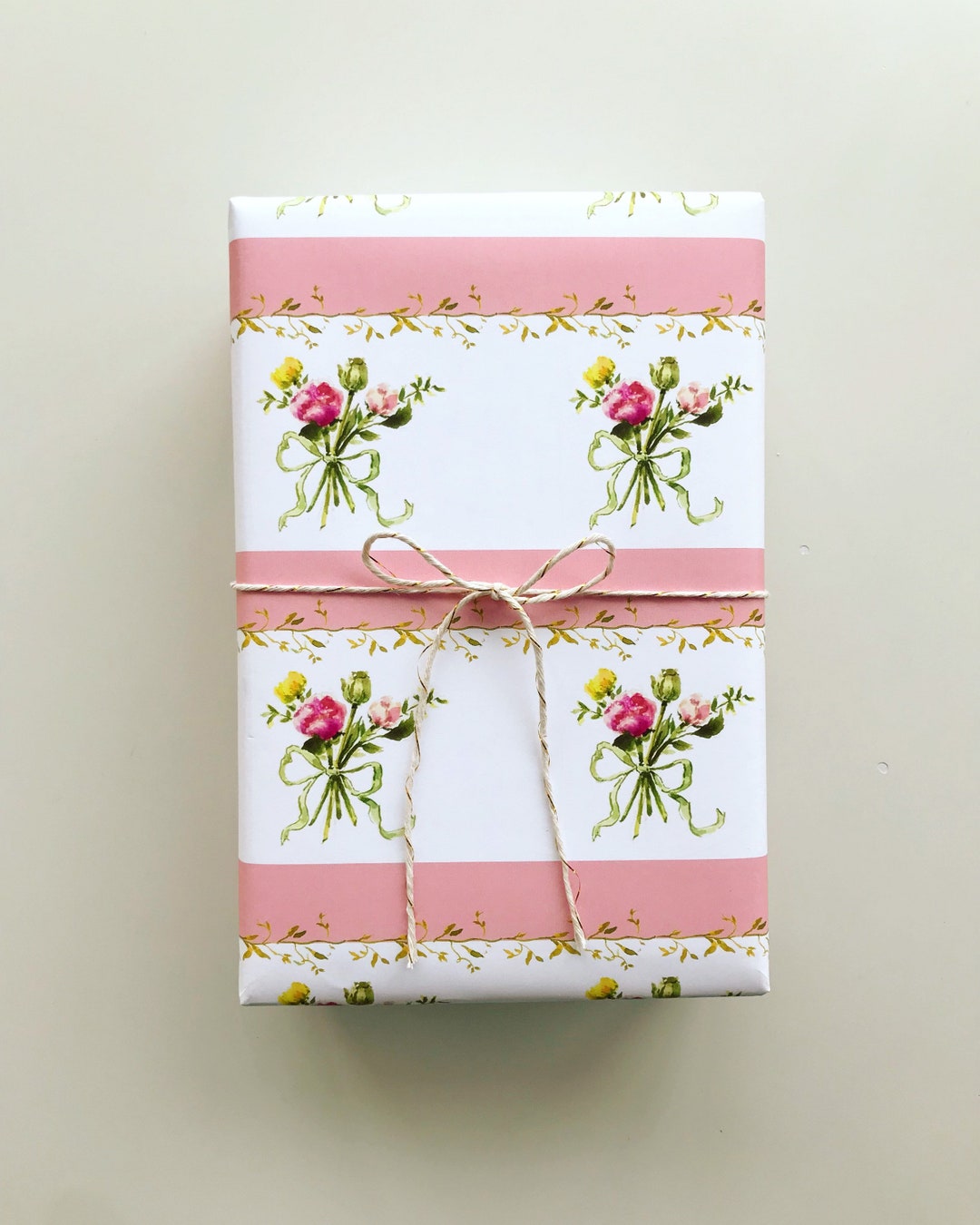Wrapping Paper: Pink Regency Bouquet {gift Wrap, Birthday, Holiday ...