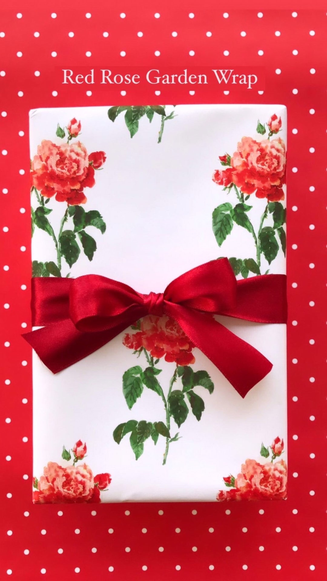 Wrapping Paper: Red Rose Garden {gift Wrap, Birthday, Holiday ...