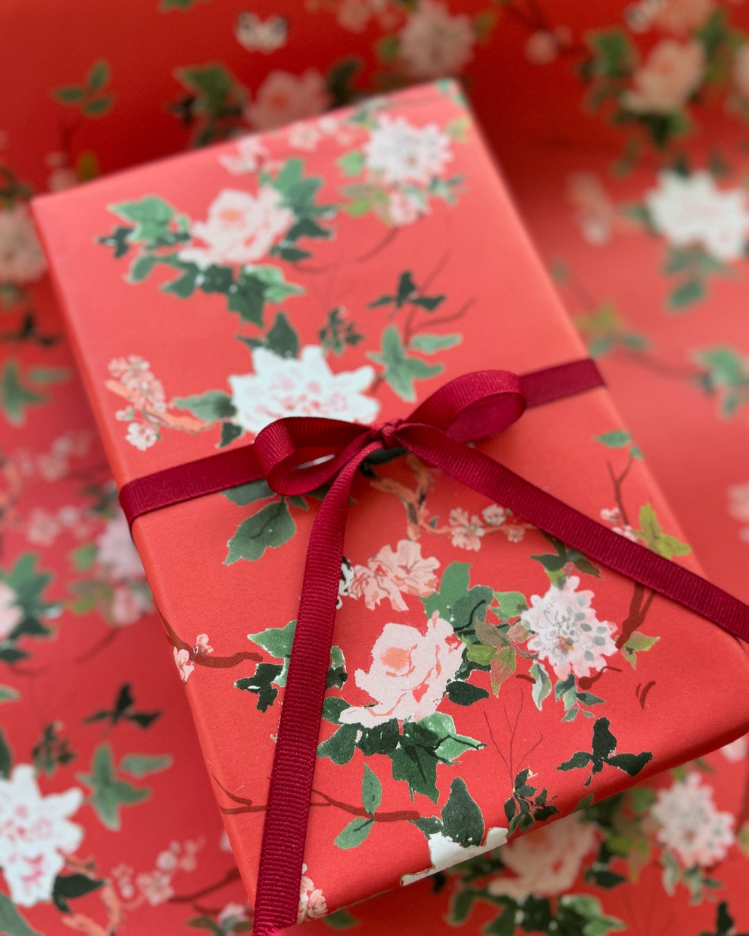 Wrapping Paper Ruby Chinoiserie {gift Wrap, Birthday, Holiday ...