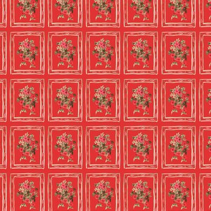 Wrapping Paper: Scarlet Brocade Floral {gift Wrap, Birthday, Holiday ...
