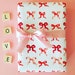 Wrapping Paper: Red Bows gift Wrap Birthday Holiday - Etsy
