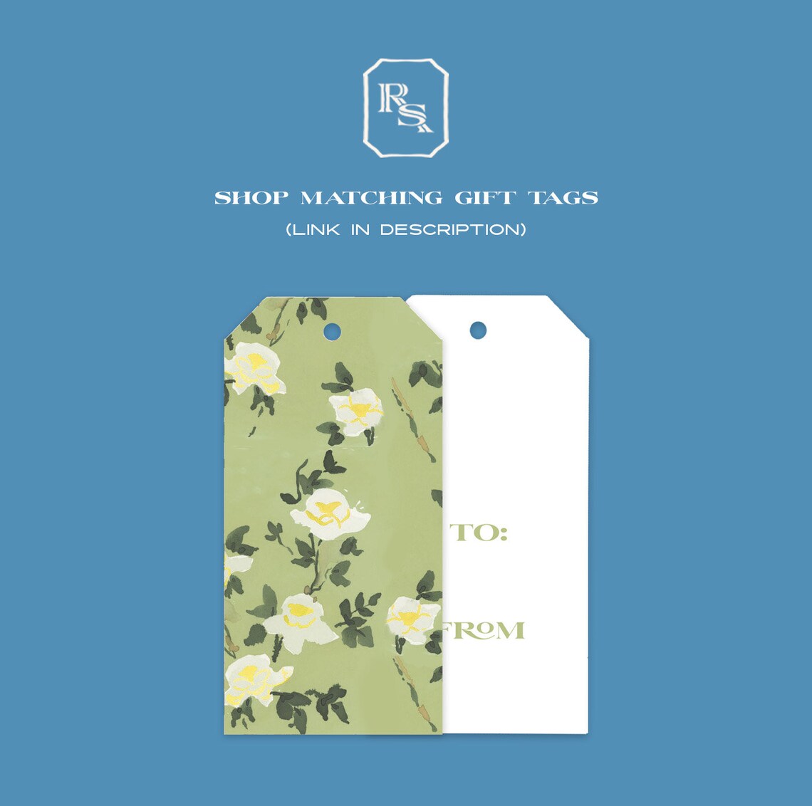 Wrapping Paper: Green & Yellow Peony Vine {gift Wrap, Birthday, Holiday ...