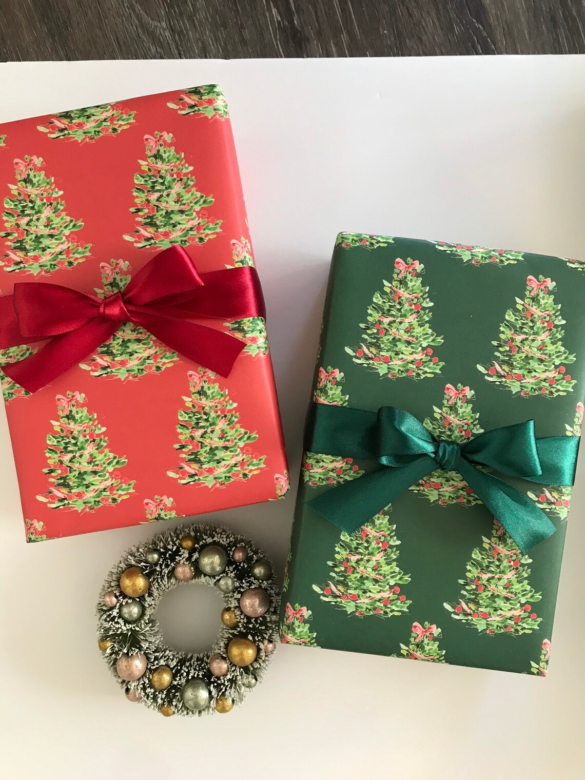 Wrapping Paper: Oh Christmas Tree Red gift Wrap Birthday | Etsy