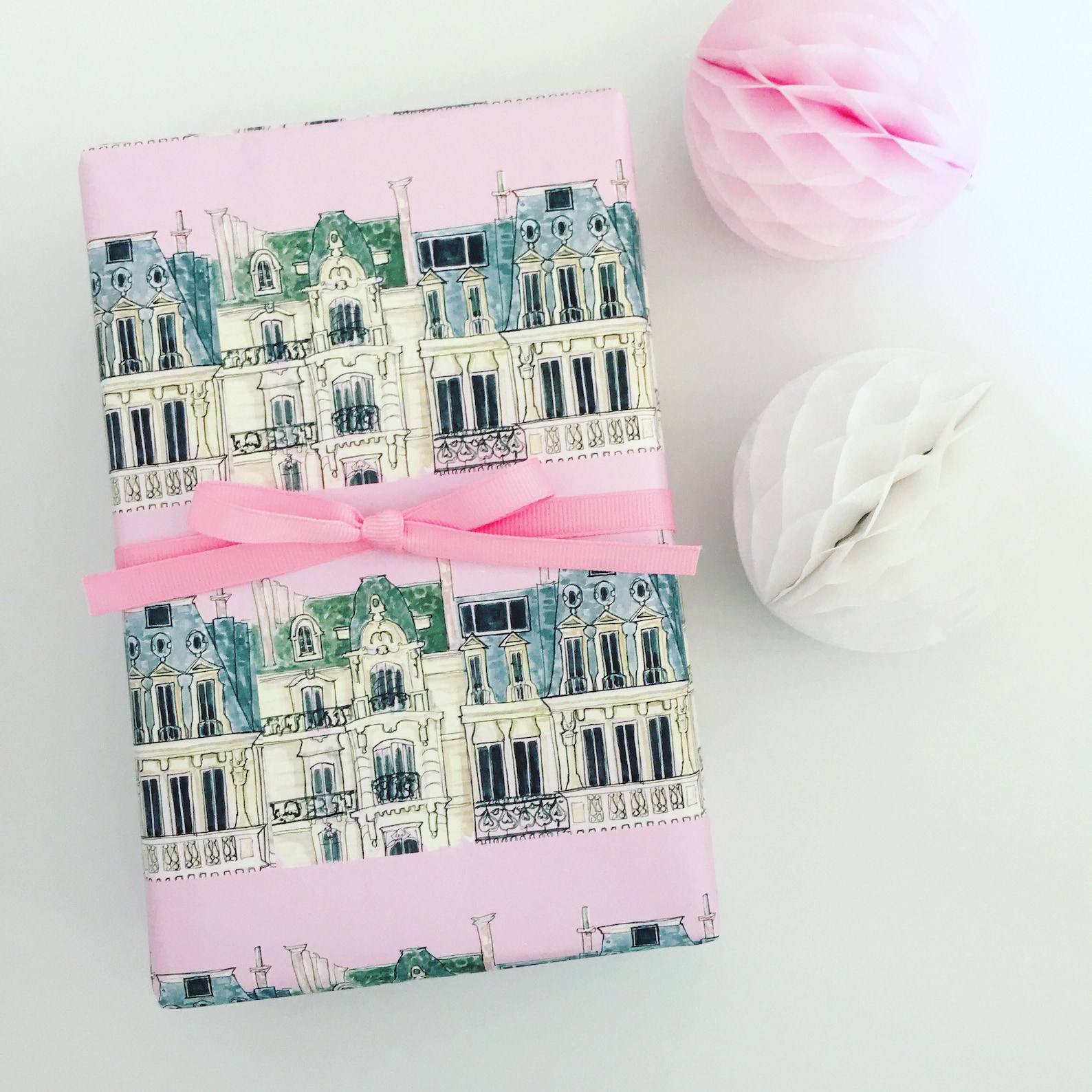 Wrapping Paper: Pink Paris Apartments {gift Wrap, Birthday, Holiday ...