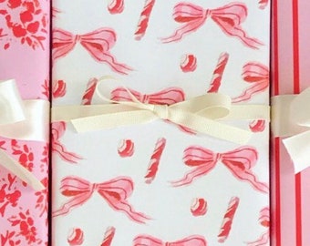 Wrapping Paper: Red Bows gift Wrap Birthday Holiday - Etsy