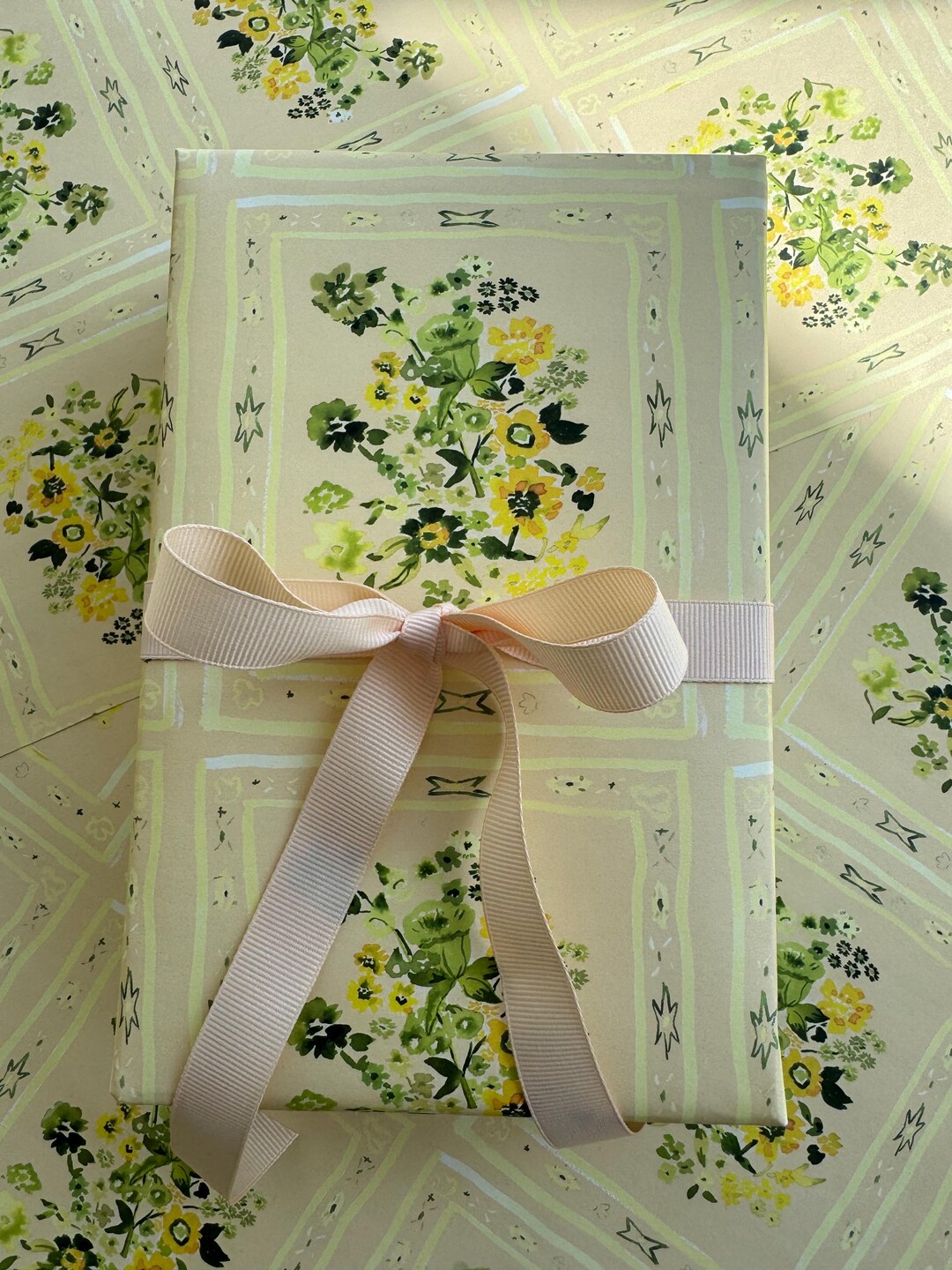 Wrapping Paper: Sunny Brocade Floral {gift Wrap, Birthday, Holiday ...