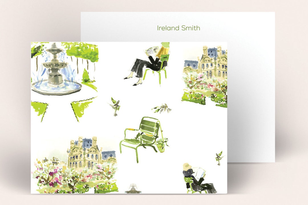 Personalized Stationery: English Garden Toile {stationary Notecards ...