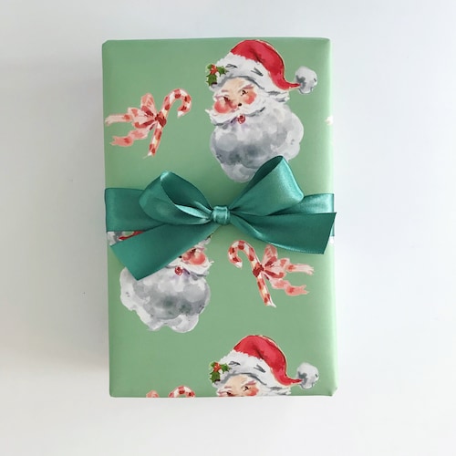 Wrapping Paper: Santa Claus gift Wrap Birthday Holiday - Etsy