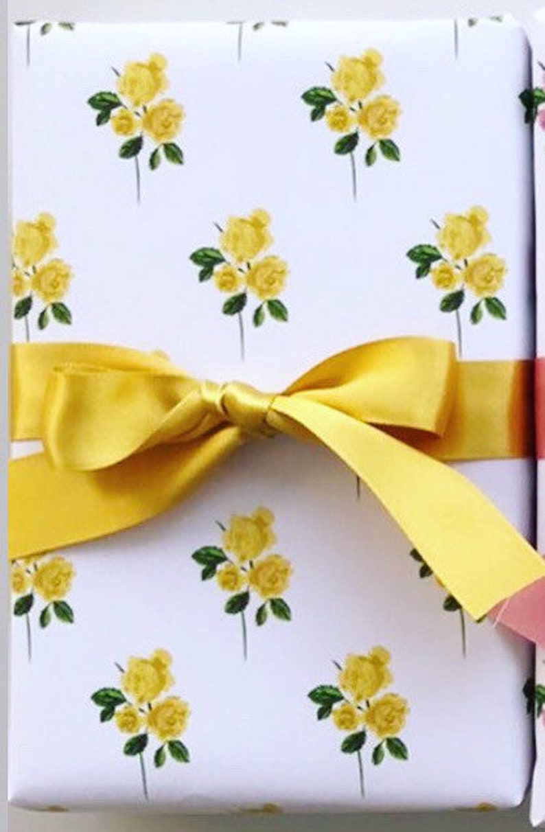 Wrapping Paper: Yellow Rosettes {gift Wrap, Birthday, Holiday ...
