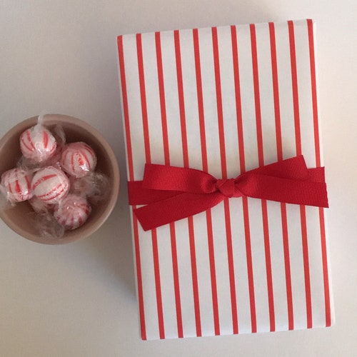 Wrapping Paper: Red and Blush Polka Dot gift Wrap Birthday - Etsy