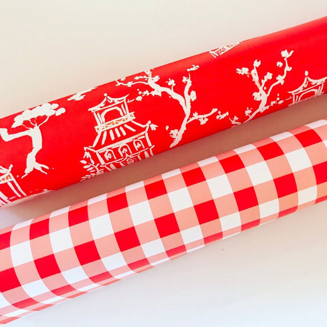 Wrapping Paper: Red Pagoda wrapping Paper gift Wrap - Etsy